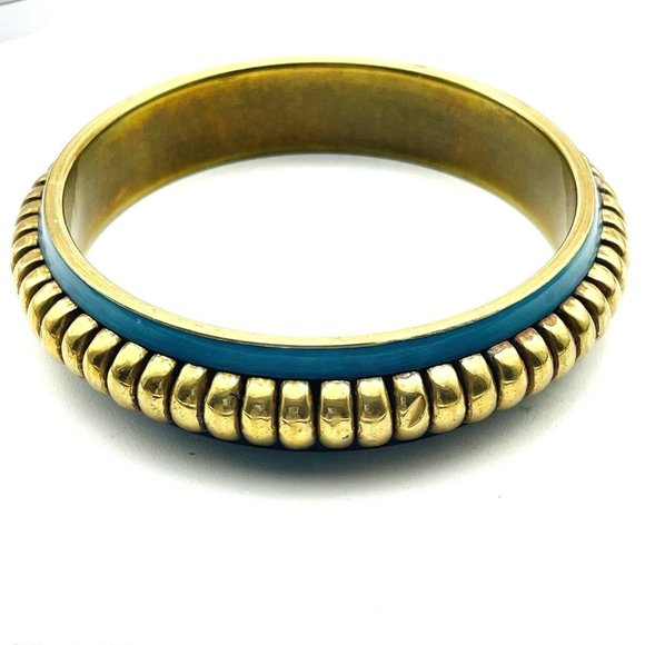 Unbranded | Jewelry | Brass Bangle Bracelet Green Acrylic Bands Ethnic ...